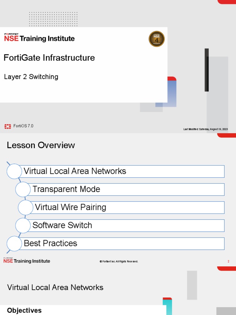 FortiGate Inf 04 Layer 2 Switching | PDF | Network Switch | Computer Network