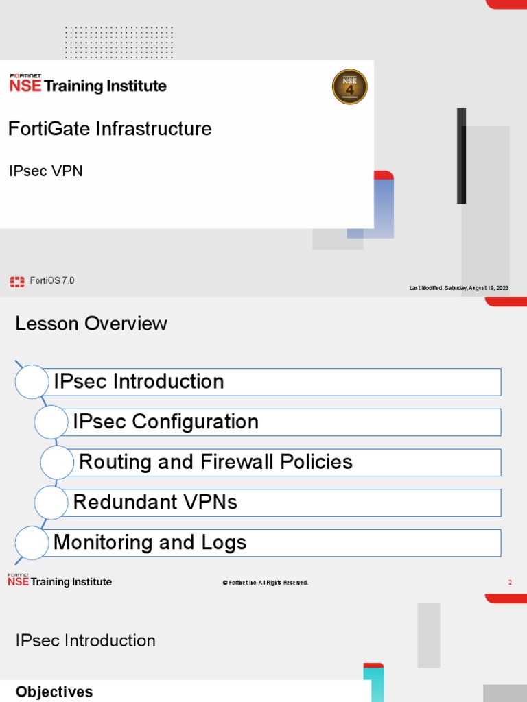 FortiGate Inf 05 IPsec VPN | PDF