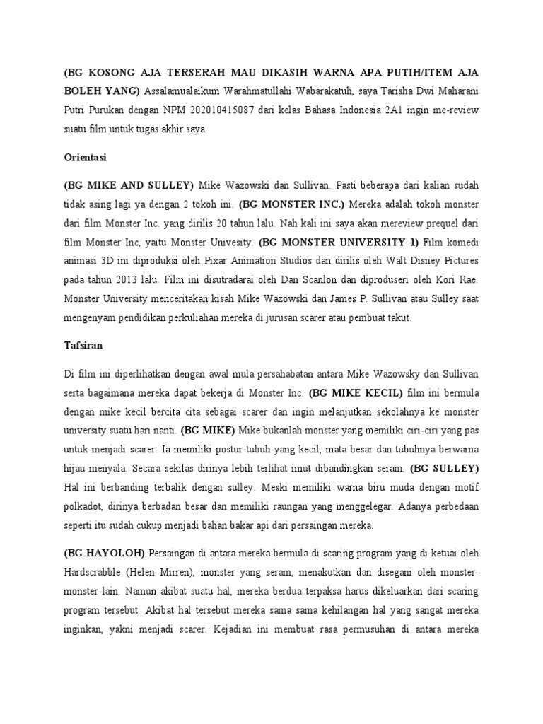 Script Vid Tugas Akhir | PDF | Olahraga & Rekreasi