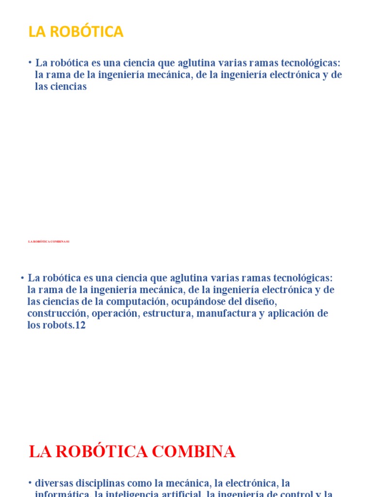 Ramas de la Robótica y su Aplicación | PDF | Informática