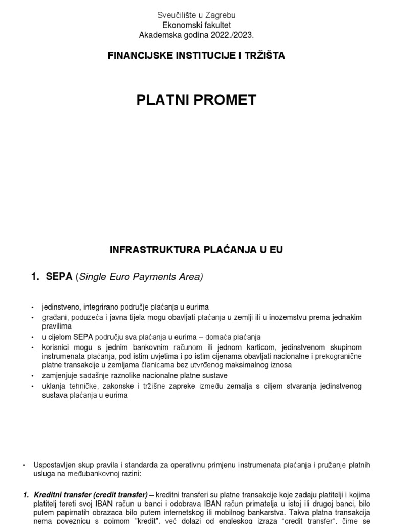 FIT - Platni Promet | PDF