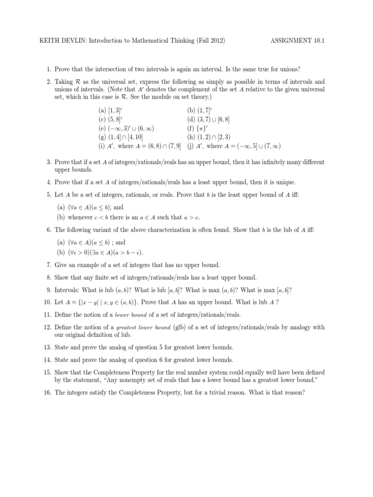 Assignment 10 1 | PDF | Real Number | Mathematics