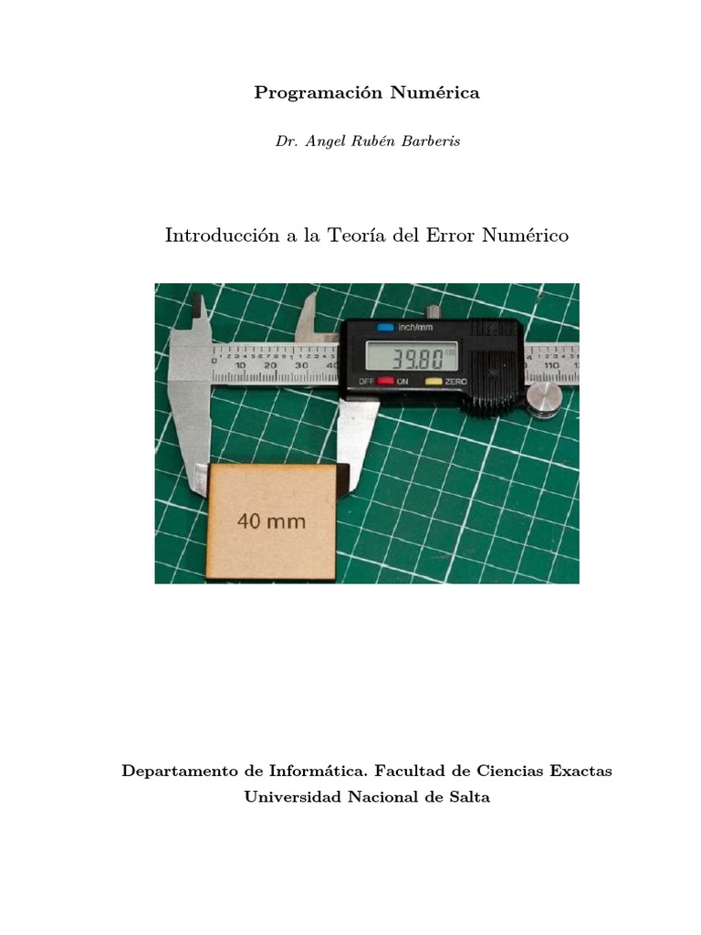 2 Teoria de Errores v2 | PDF | Análisis numérico | Ecuaciones