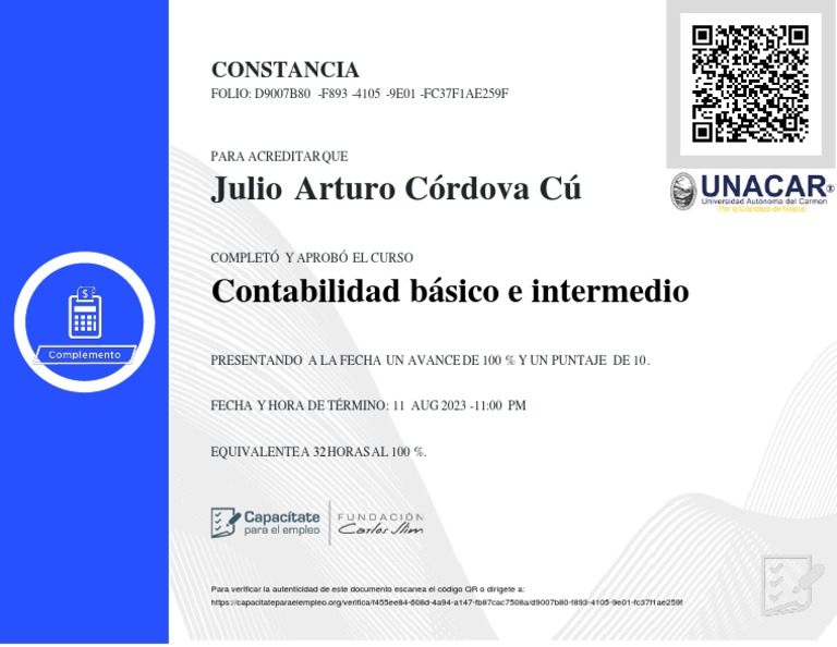 Certificado en Contabilidad Básica | PDF