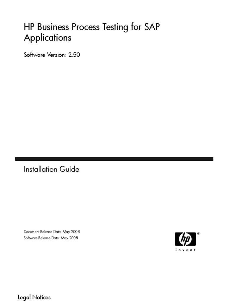 BPT For SAP Installation Guide | PDF | Command Line Interface | Websites