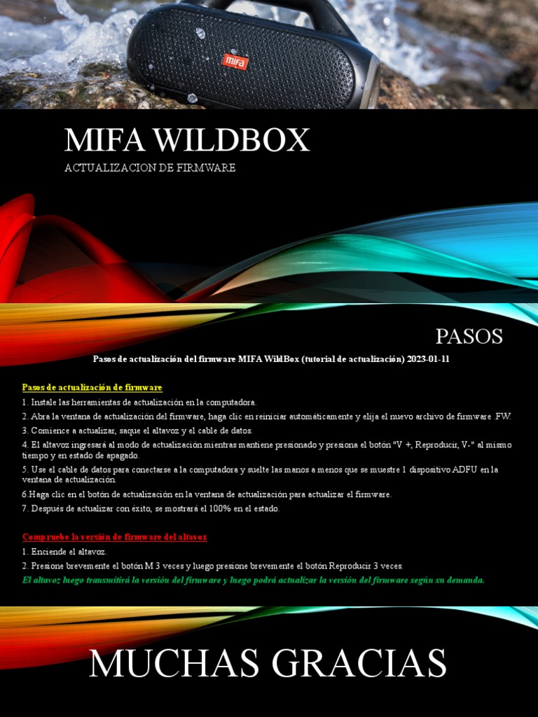 Actualización de Firmware MIFA WildBox | PDF