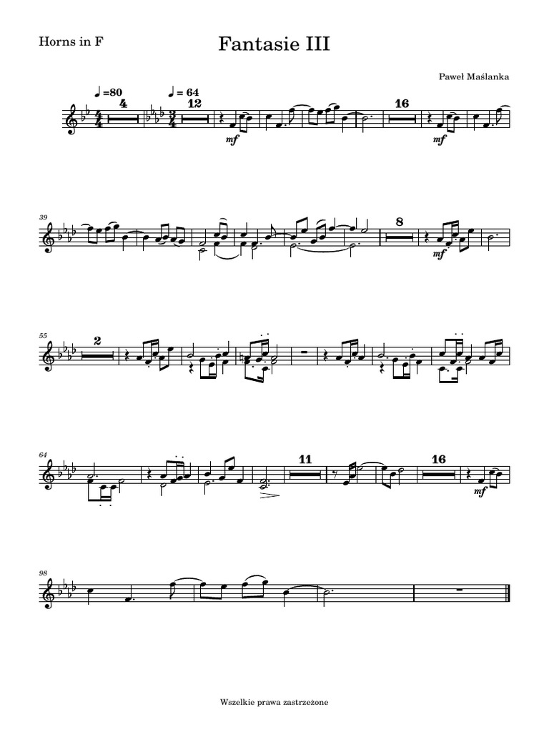 Fantasie III Partie | PDF