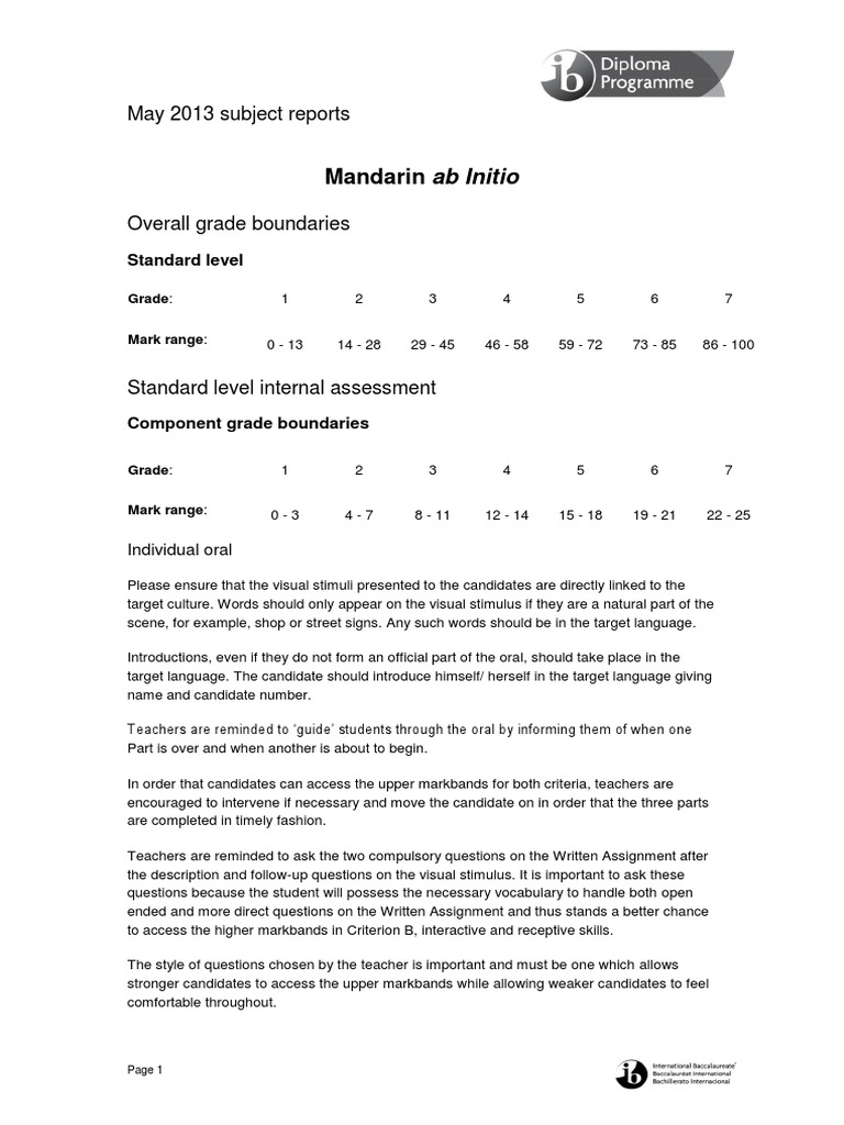 May 2013 Subject Report | PDF