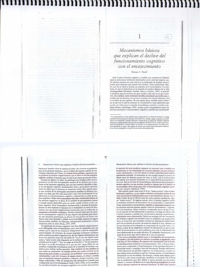 Mecanismos del declive cognitivo envejecido | PDF