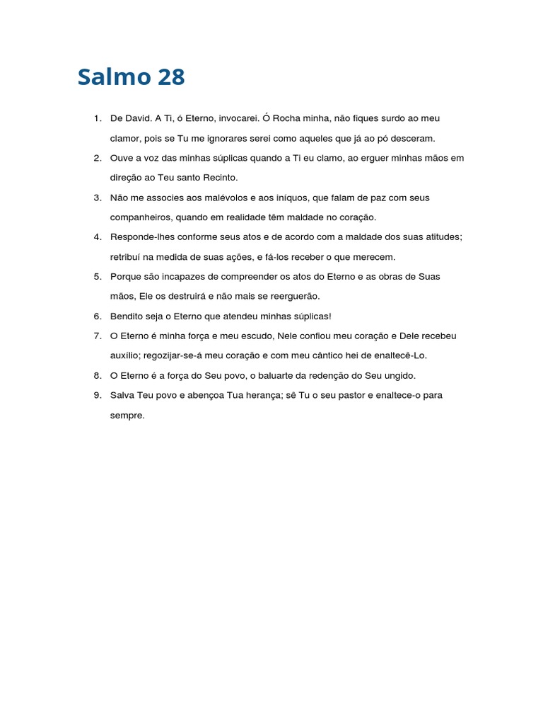 Salmo 28 | PDF