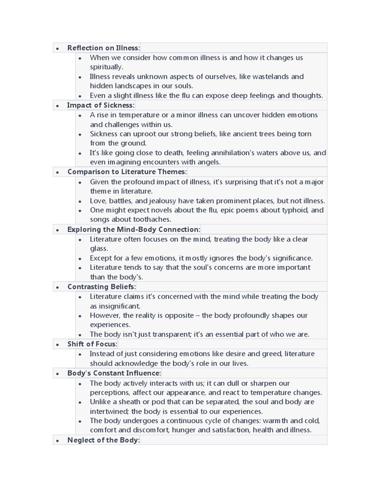 Virginia Woolf, On Being Ill | PDF | Poetry | Mind