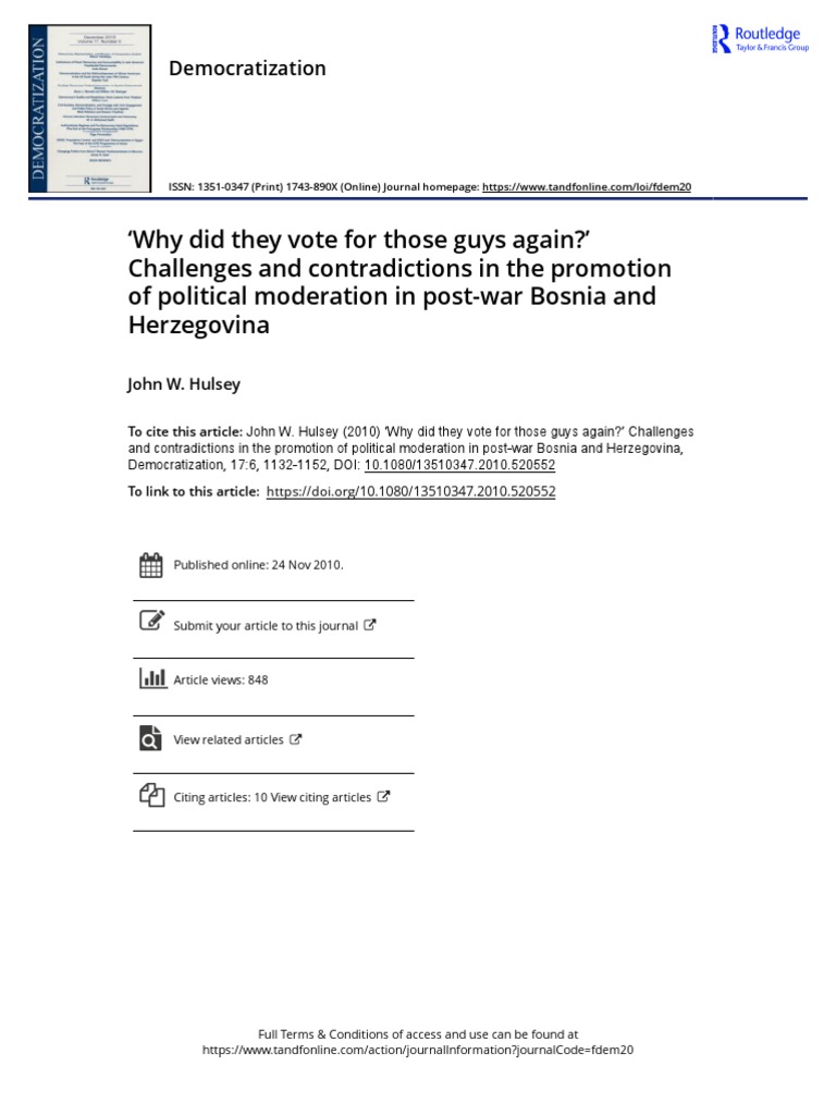 Why Did They Vote For Those Guys Again Challenges and Contradictions in ...