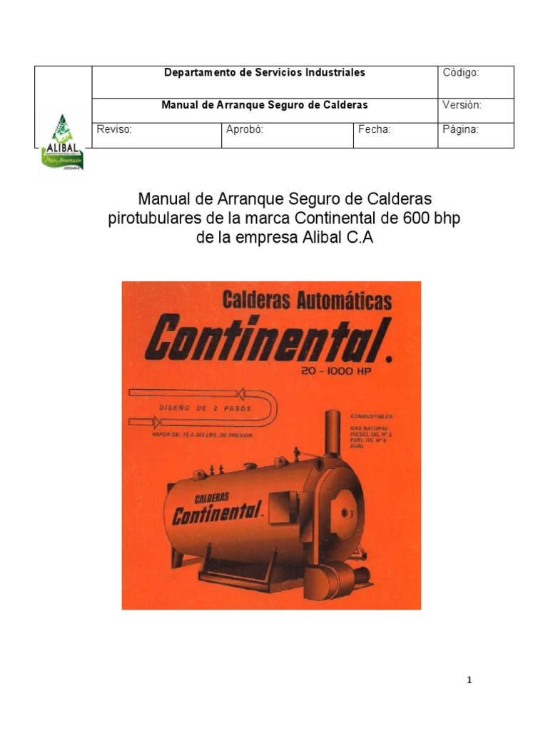 Procedimiento de Arranque de Calderas Planta Aba NORMAS ISO | PDF | Tecnología