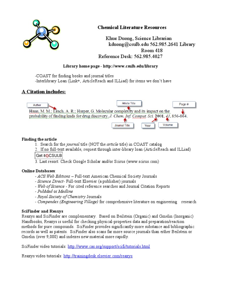 Chemistry Grad Handout | PDF