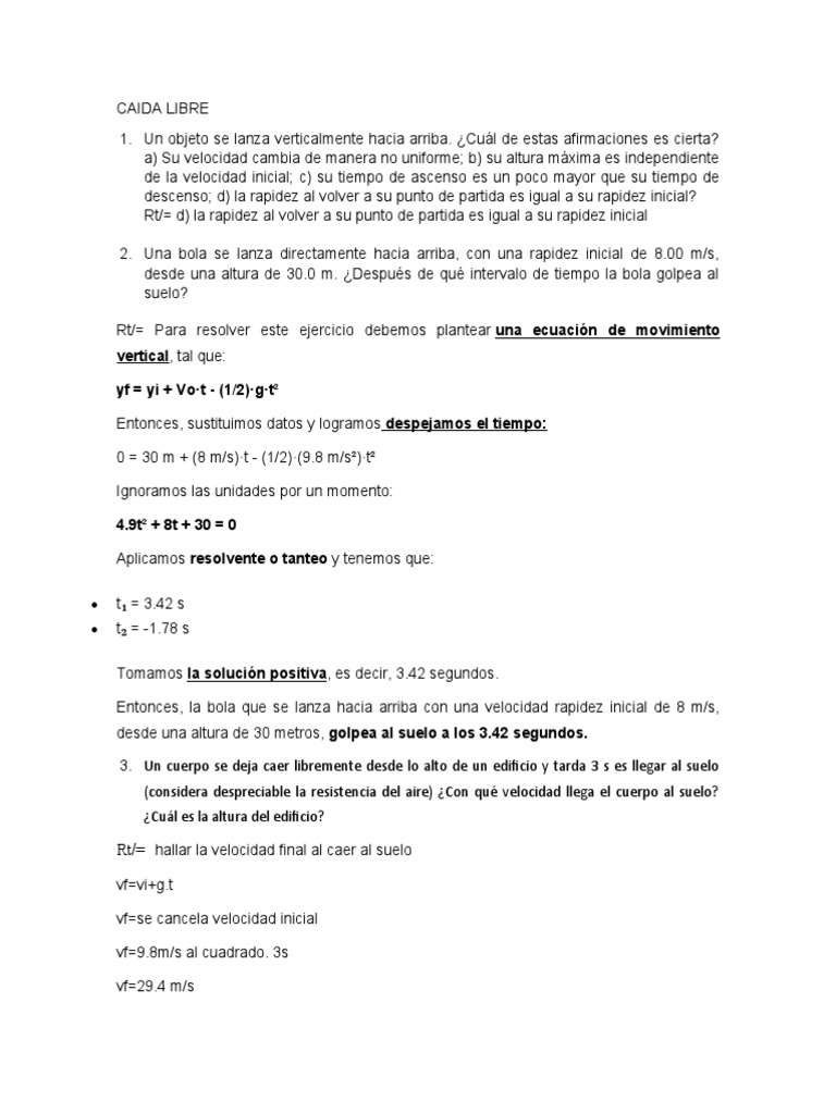 Caida Libre | PDF