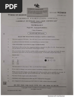 CSEC January 2025 Math Paper 1 | PDF | Set (Mathematics) | Mathematics
