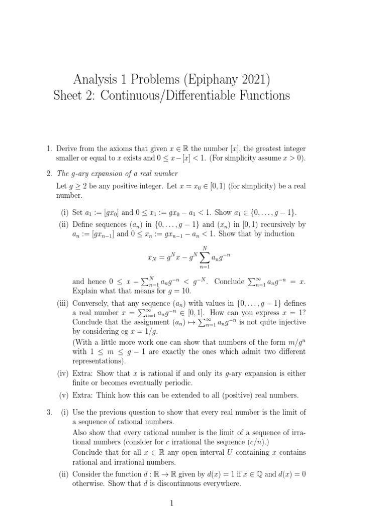 Analysis Epi Sheet2 | PDF | Analysis | Arithmetic Analysis Epi Sheet2 | PDF | Analysis | Arithmetic