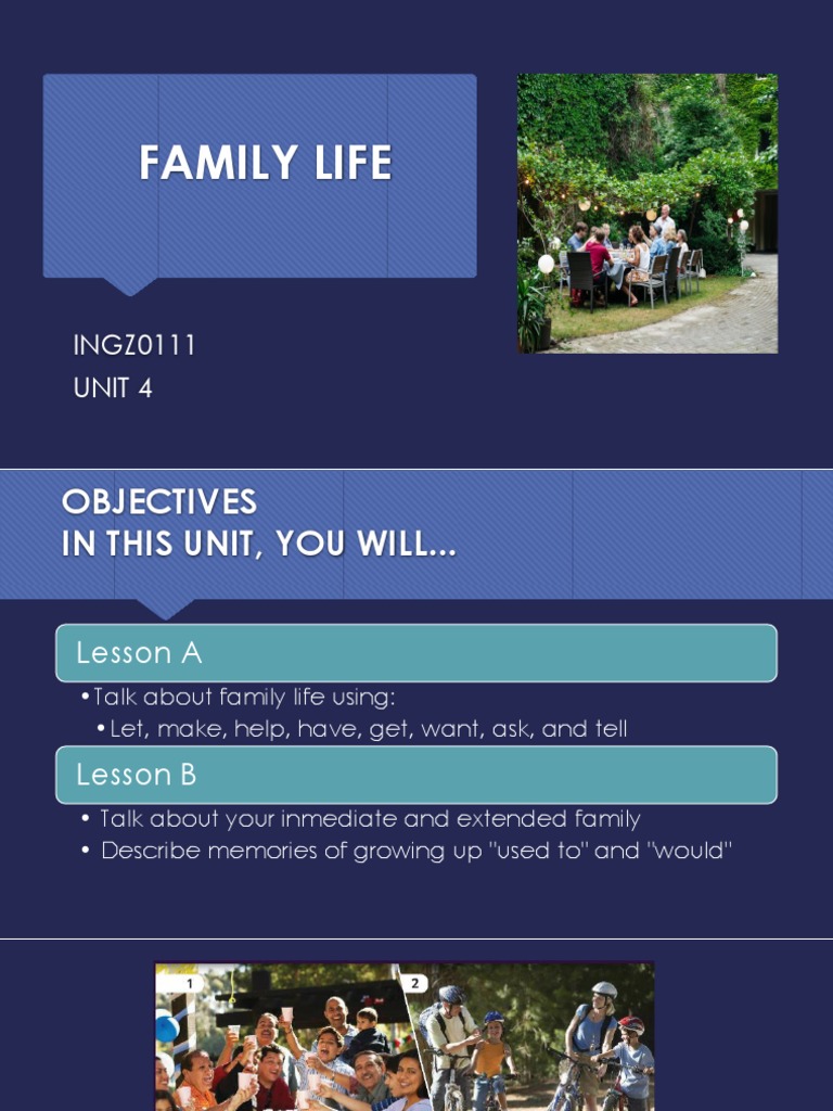 Unit 4 Family life | PDF