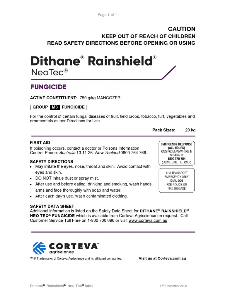 LABEL_Dithane fungicide | PDF