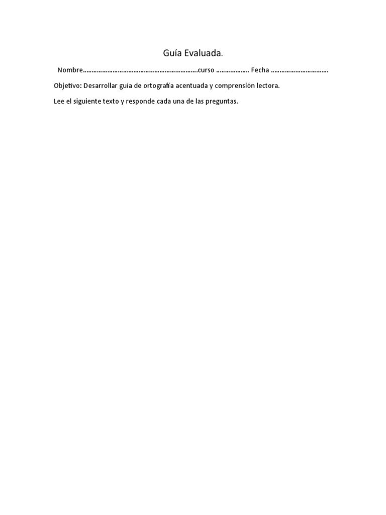 Guía Evaluada | PDF
