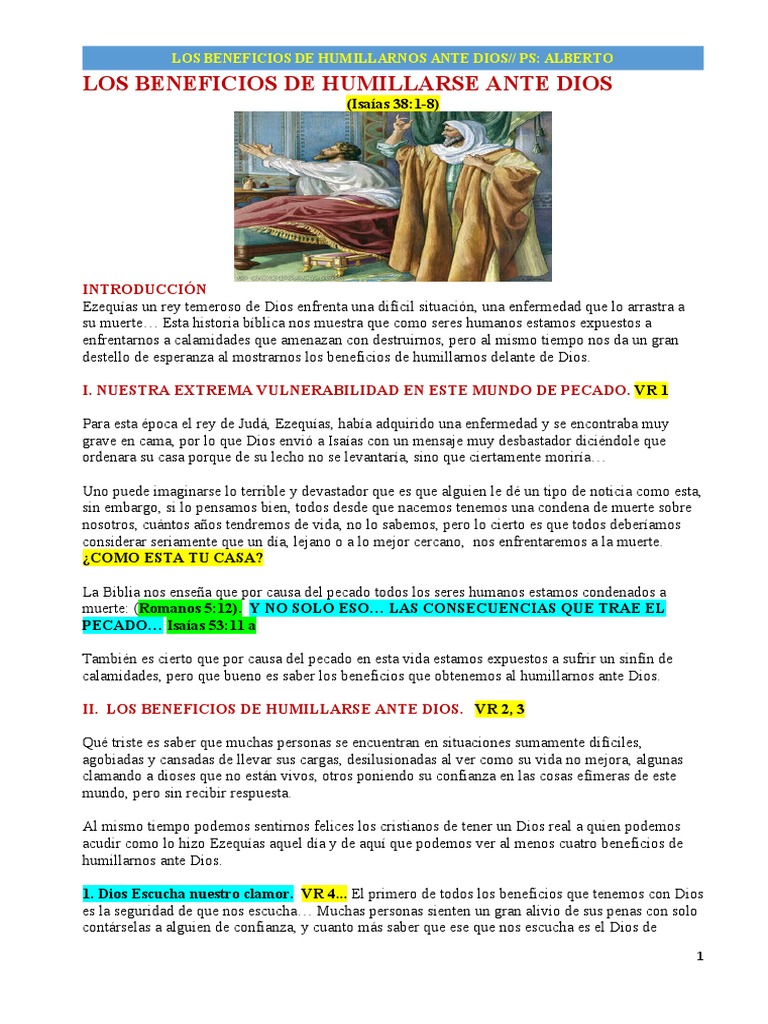 Los Beneficios de Humillarse Ante Dios | PDF | Dios | Isaias