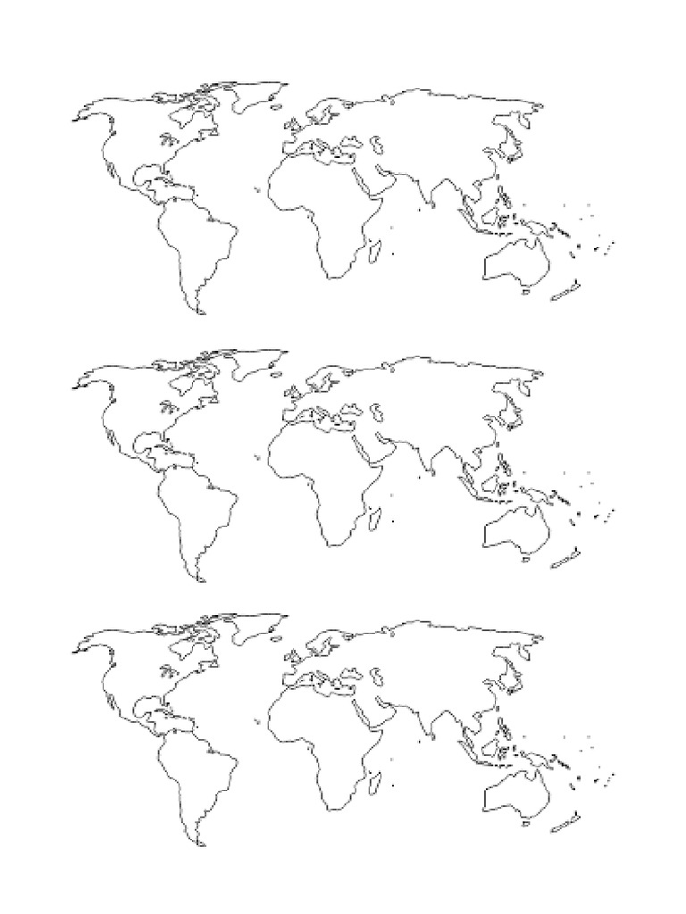 Mapa Mudo Del Mundo | PDF