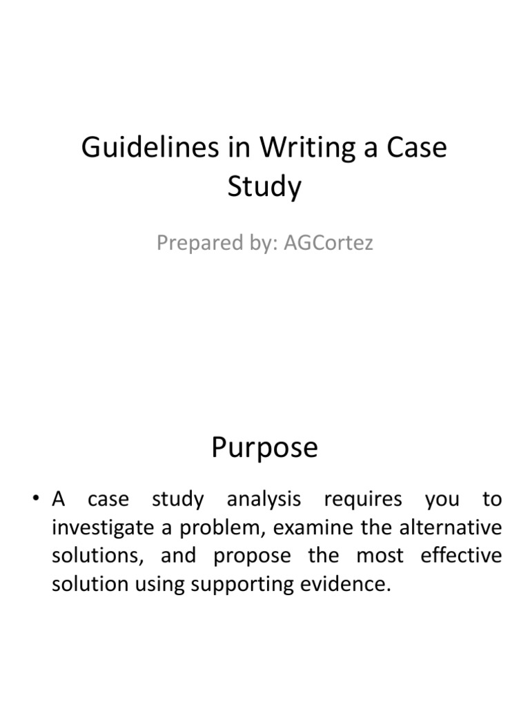 Guidelines Case Study | PDF