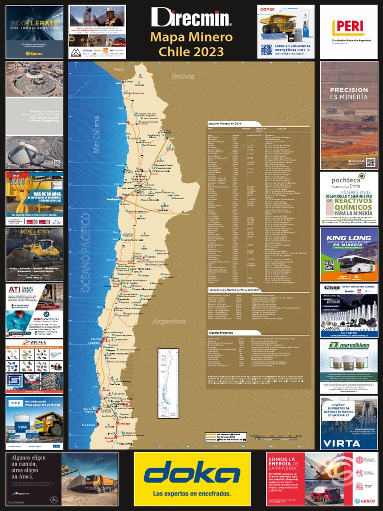 Este El Mapa Minero de Chile, Derecha Abajo Esta VIRTA | PDF