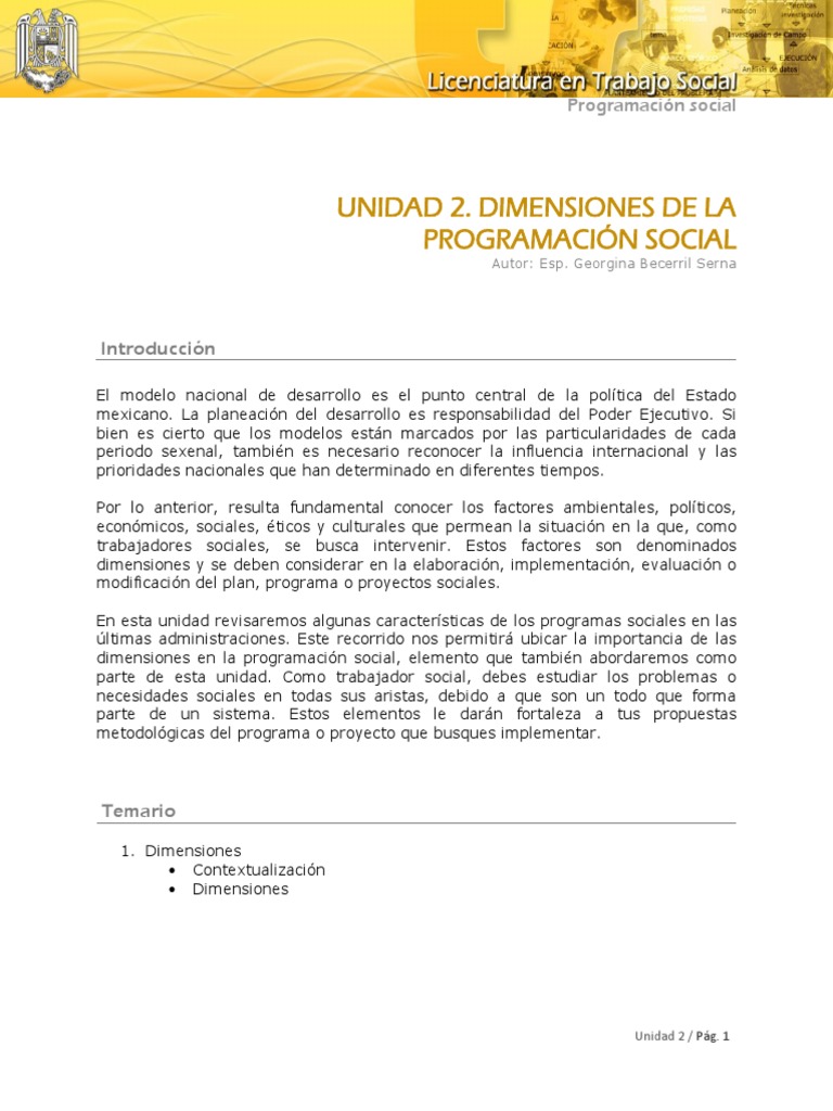 Dimensiones - U2 Programación | PDF