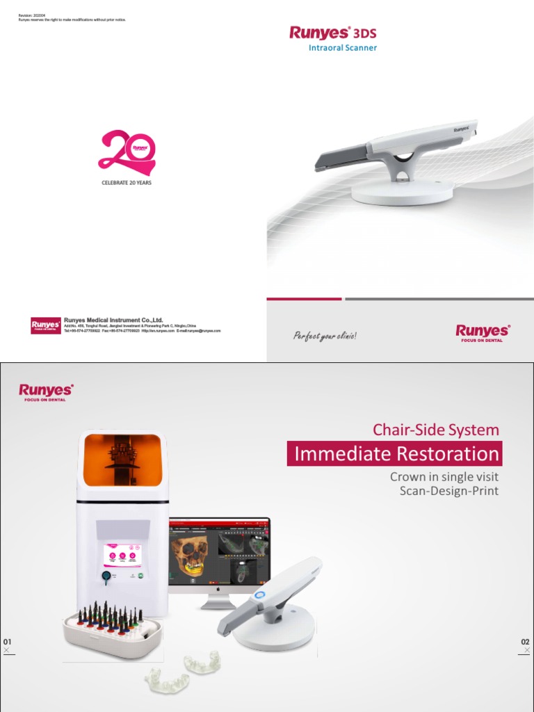 Runyes Intraoral Scanner | PDF | Image Scanner | 3 D Printing