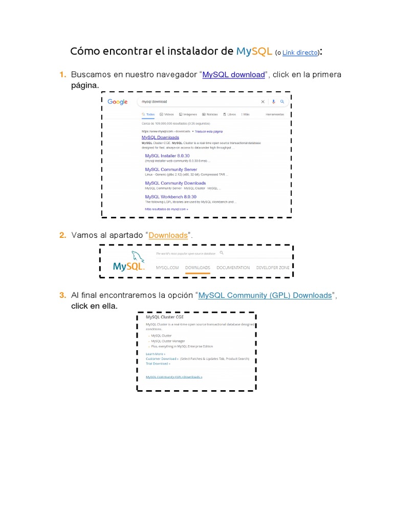 Descargar e Instalar MySQL | PDF