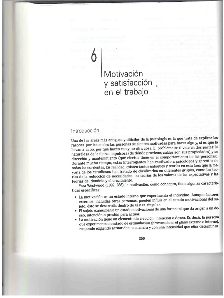 Psicología Organizacional - Motivacion y Satisfacción en El Trabajo ...