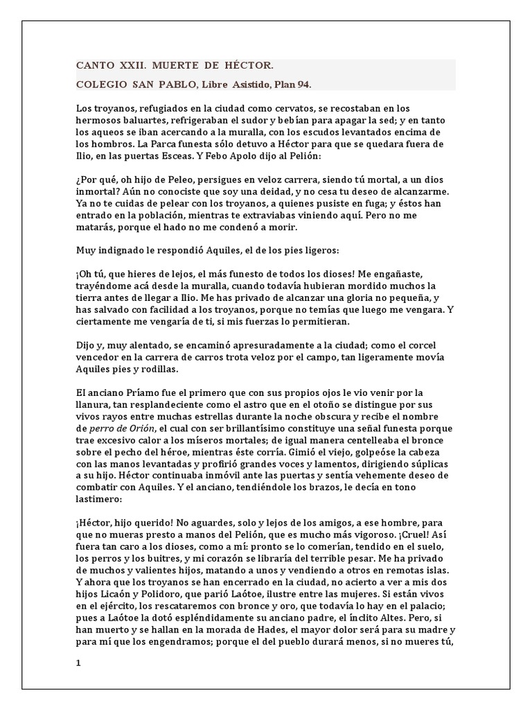 CANTO XXII Solo Texto | PDF