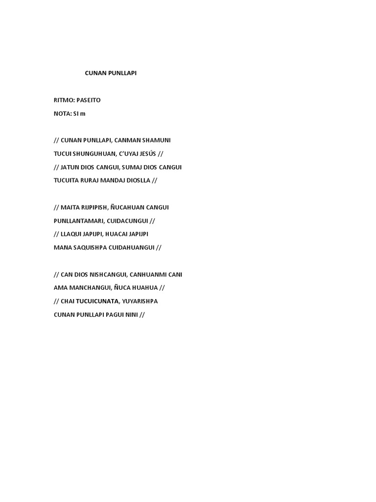 Cunan Punllapi | PDF