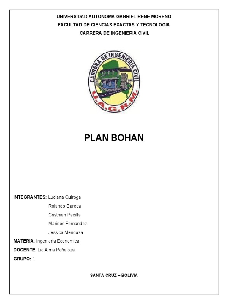 Grupo 1 Plan Bohan Expo Economica | PDF