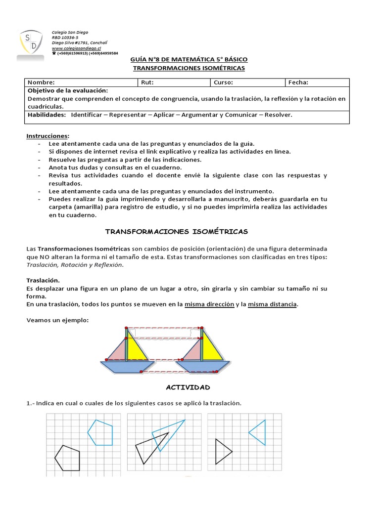 Guía N°8 Mat 5° PDF | PDF