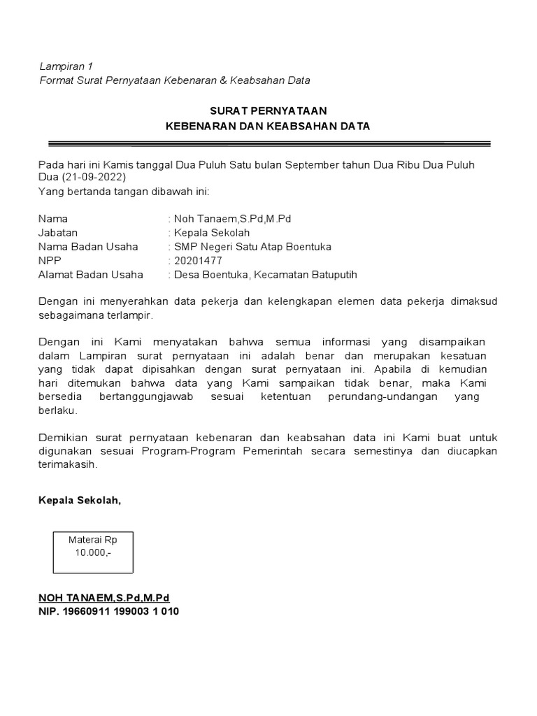 Lampiran Surat Bsu 2022 X14 | PDF