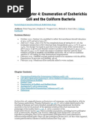 BAM Chapter 4 - Enumeration of Escherichia Coli and The Coliform Bacteria - FDA | PDF ...