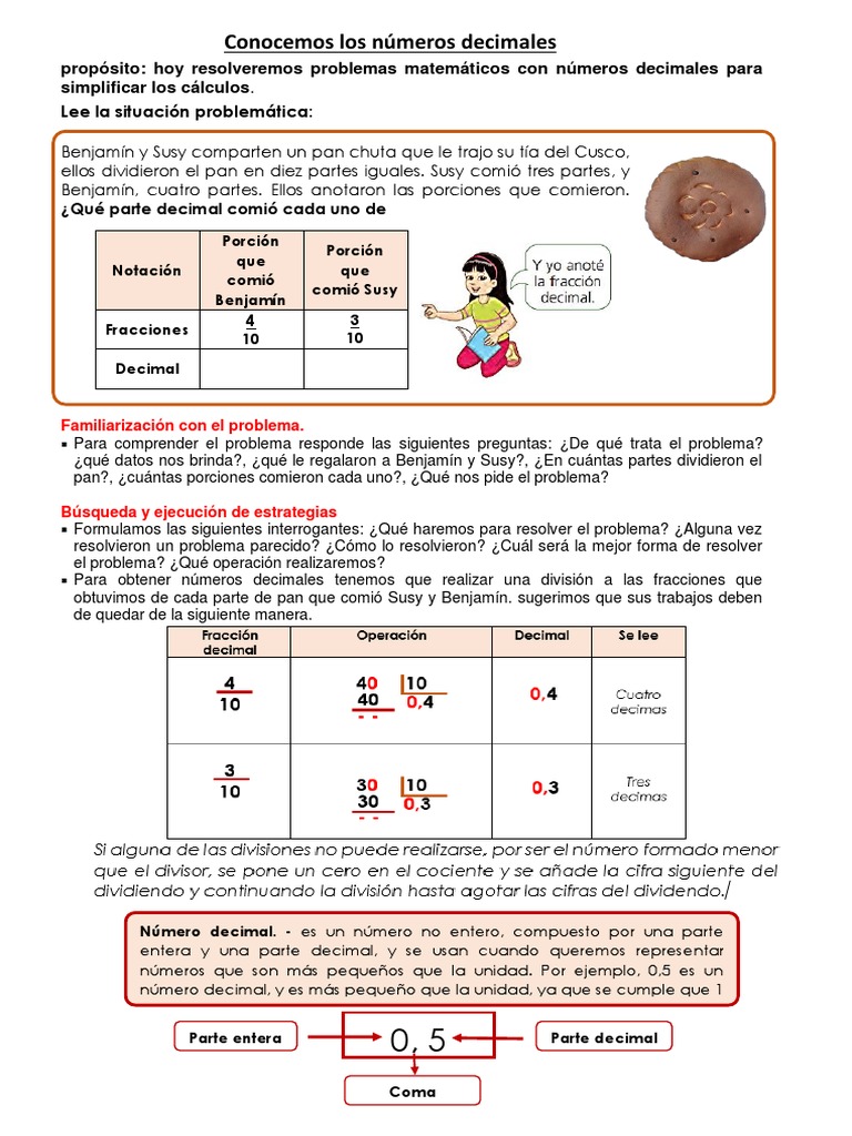 Introducción a Números Decimales | PDF | Matemática Elemental ...
