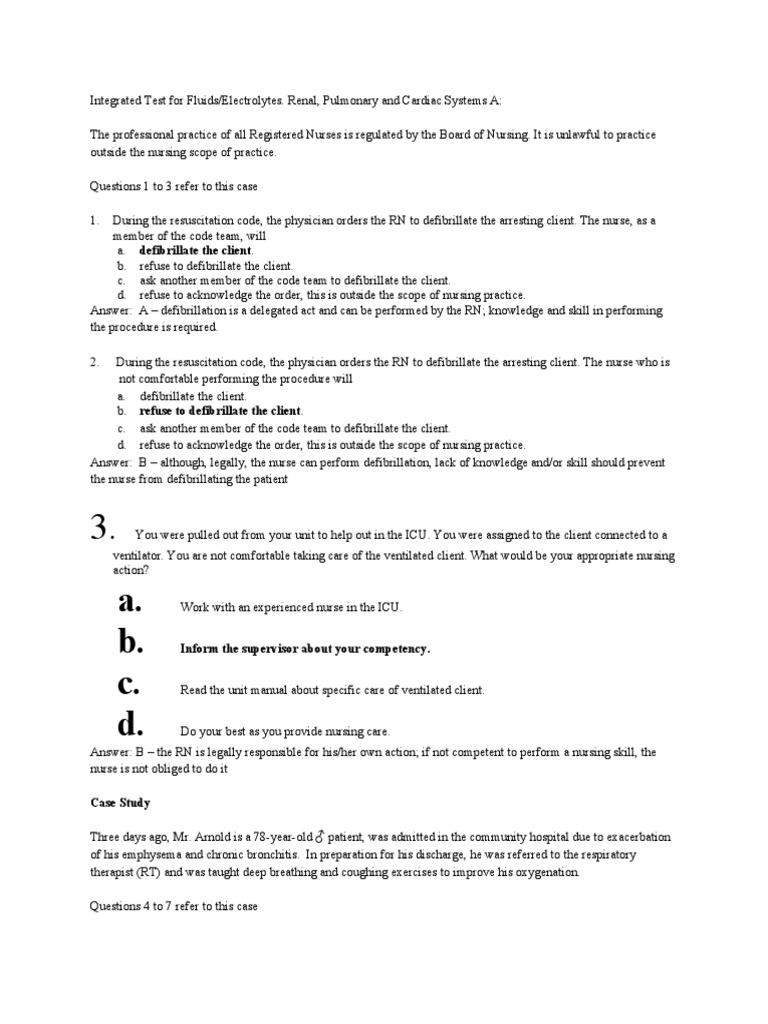 Integrated Test For The Fisrt 4 Modules (A) | PDF | Intravenous Therapy ...