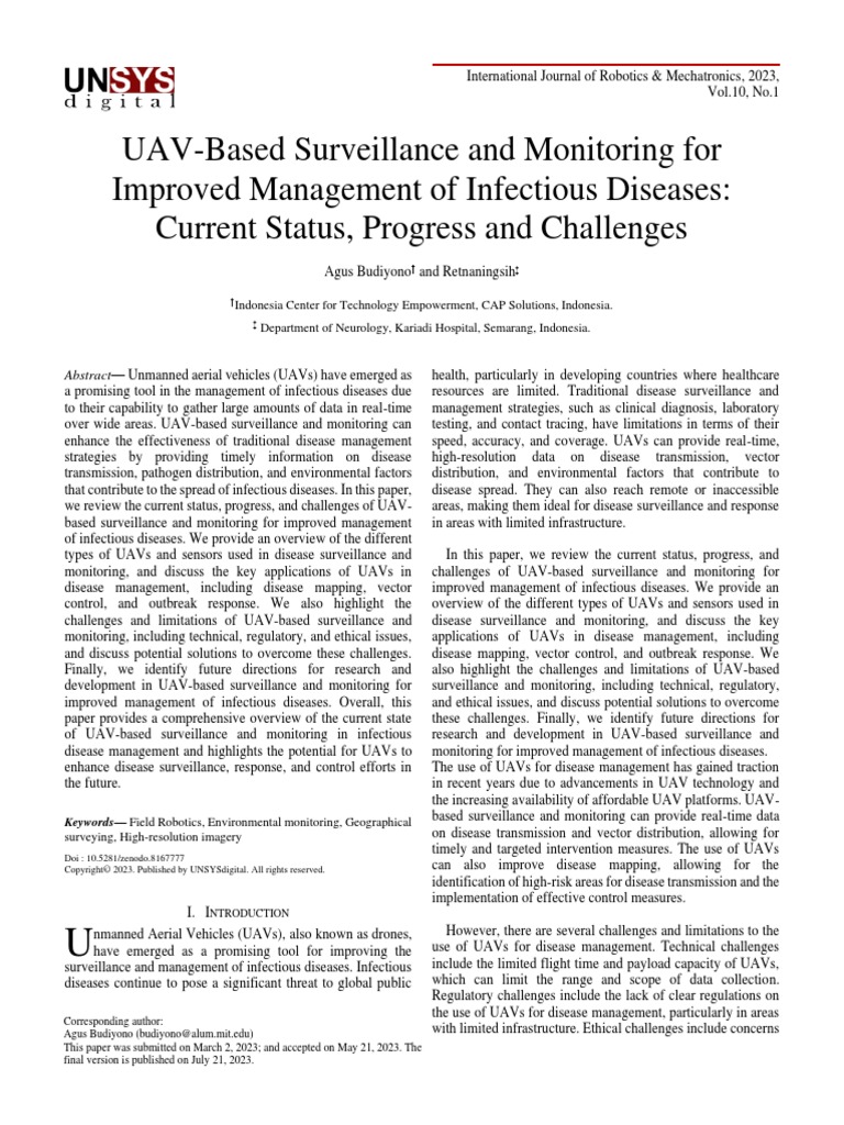 4 - UAV-Based Surveillance and Monitoring For Improved Management of ... 4 - UAV-Based Surveillance and Monitoring For Improved Management of ...