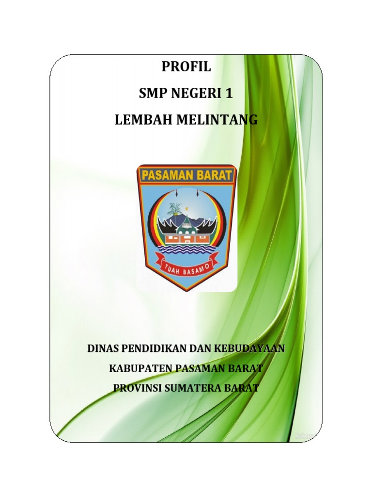 PROFIL SMP NEGERI 1 LEMBAH MELINTANG | PDF