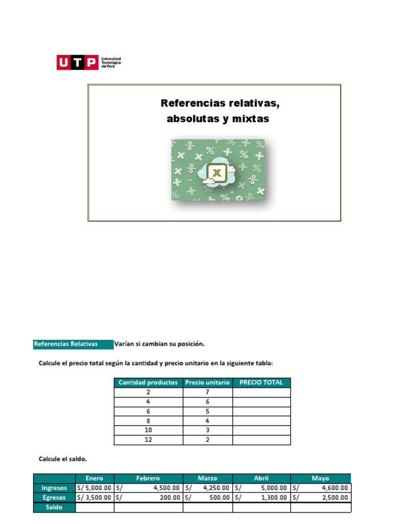 Semana 03 - Excel - Excel Descargable 3 - Referencias | PDF