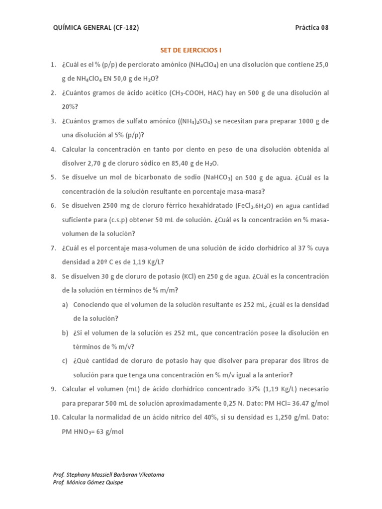 Práctica 8 Set de Ejercicios | PDF