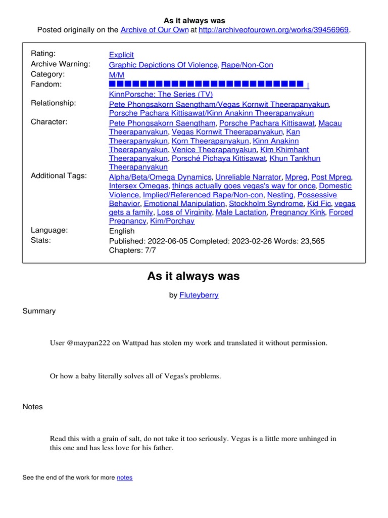 As It Always Was | PDF