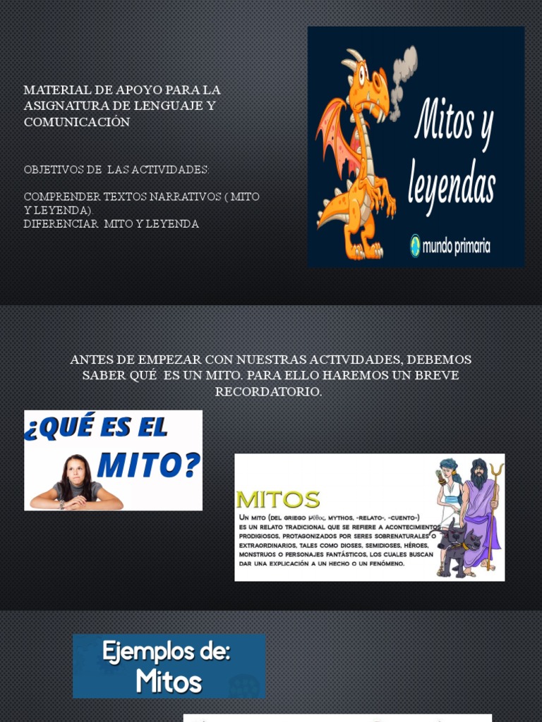 Material de Apoyo de Leng. Mitos y Leyendas-2 | PDF | Crecimiento ...