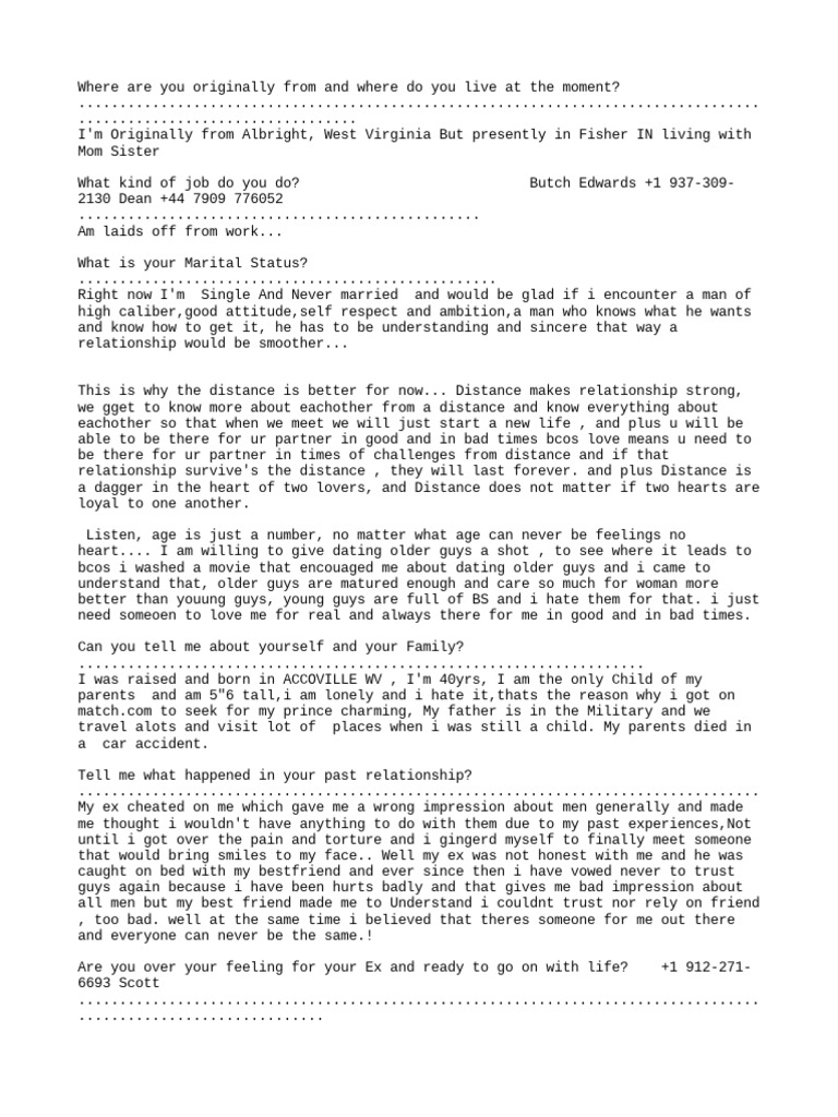 Us Chating Format 1 1 | PDF