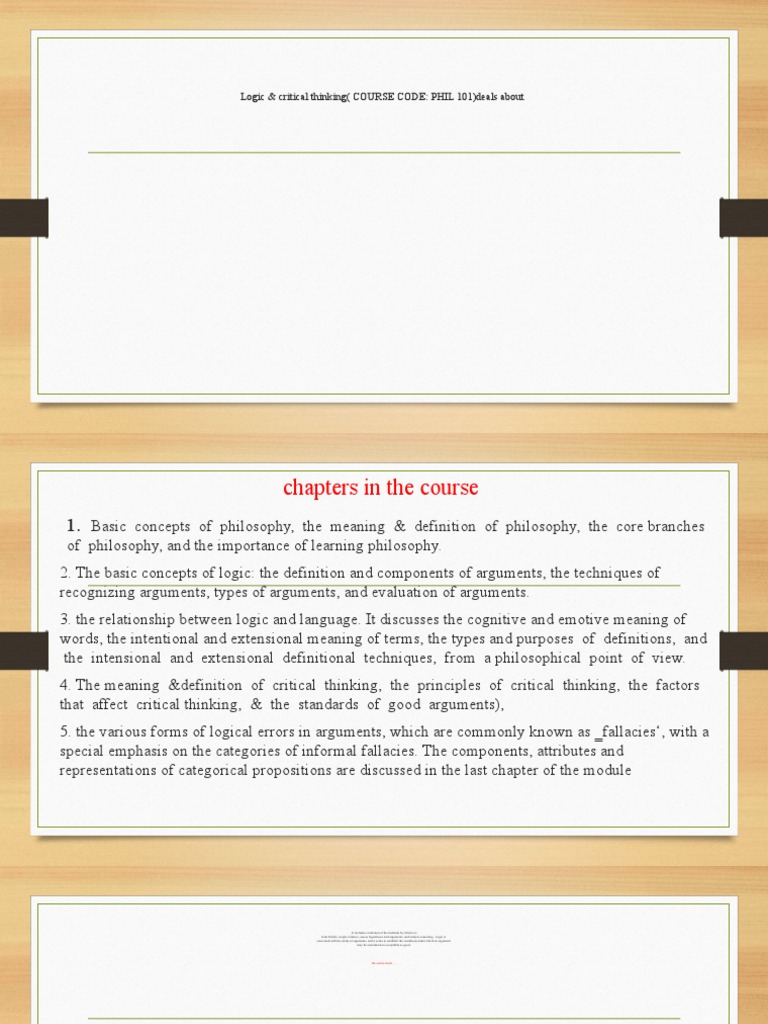 Logic and Critical Thinking | PDF | Argument | Logic