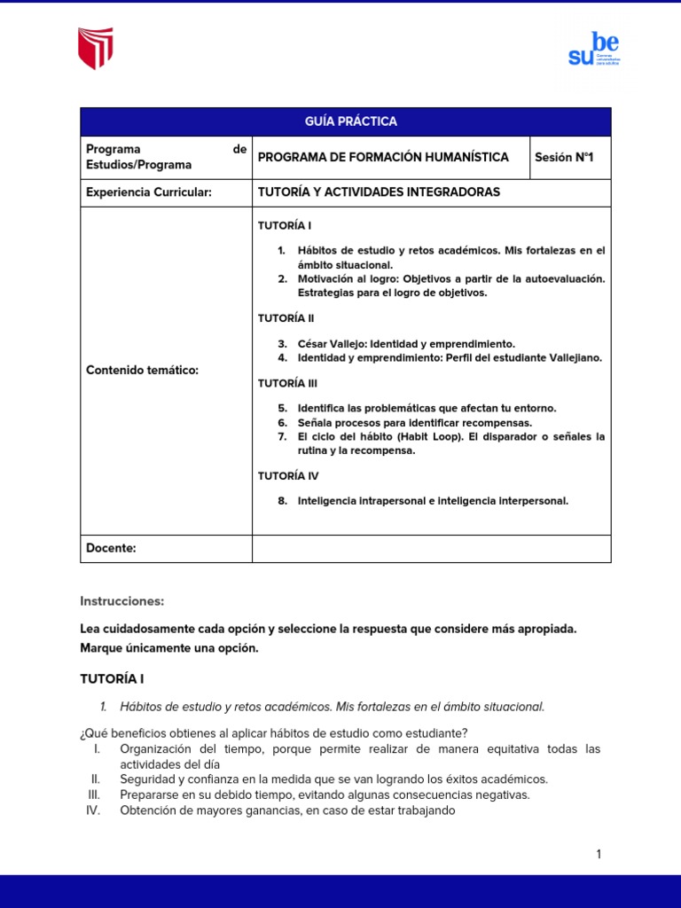 Guía Practica #1 Ucv | PDF | Actitud (psicología) | Iniciativa empresarial