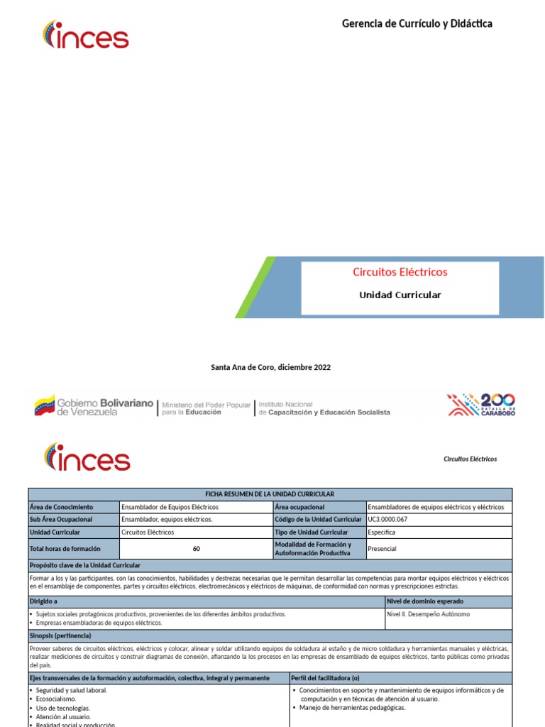 UC3 - Circuitos Electricos | PDF | Evaluación | Aprendizaje